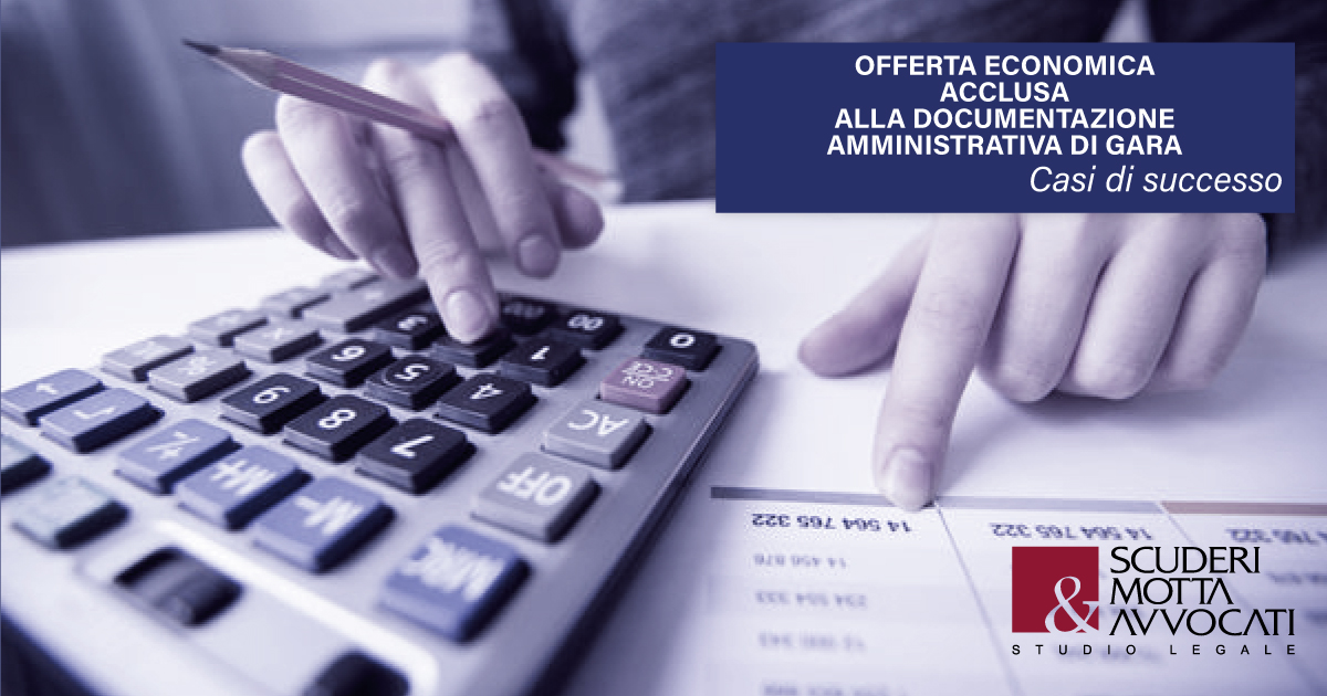 Offerta economica acclusa alla documentazione amministrativa di gara ...